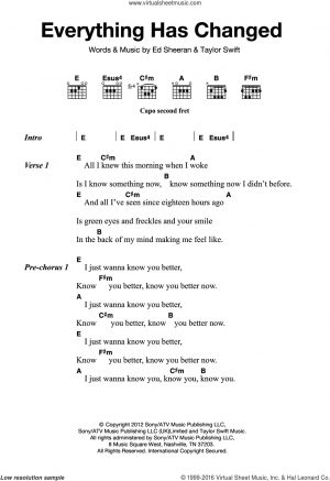Everything Has Changed Chords - dietamed.info